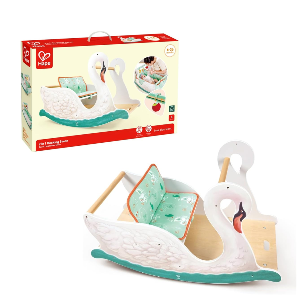 2-in-1 Swan Seat - Baby Rocking Bassinet Cradle | Hape – The Toy Store