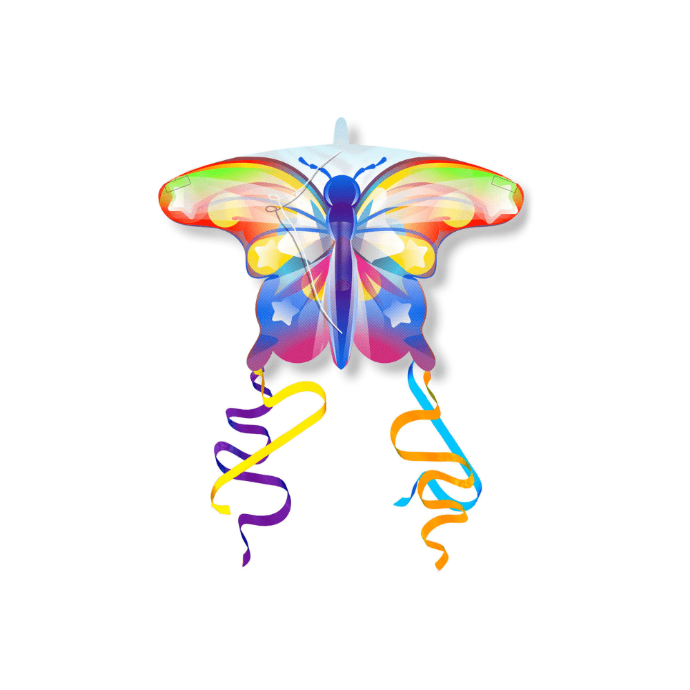 Kites Ready 2 Fly -Up Mini Nylon Kite Butterfly Rainbow | Eolo – The ...