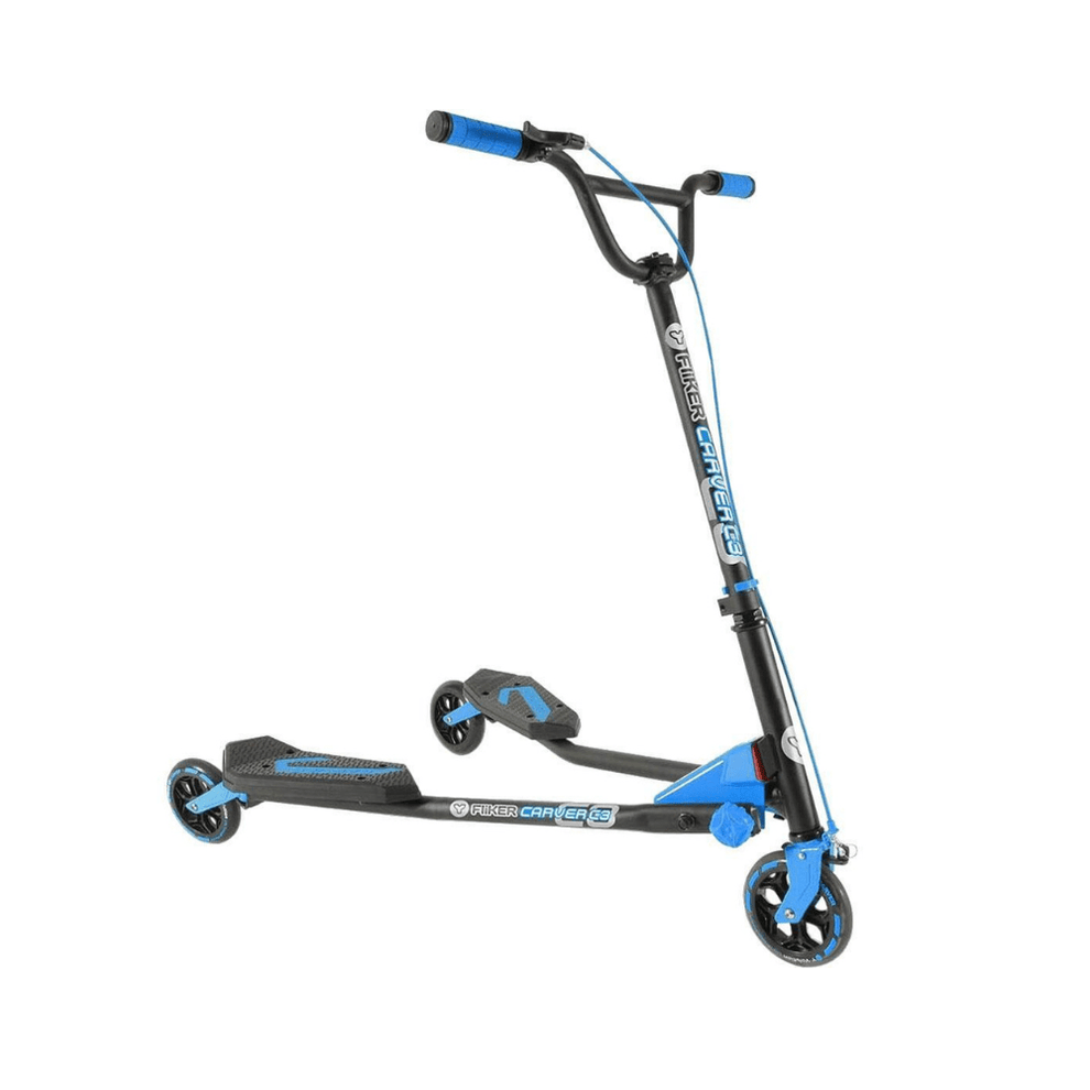 Yvolution Fliker Carver C3 Blue Scooter | Fliker – The Toy Store