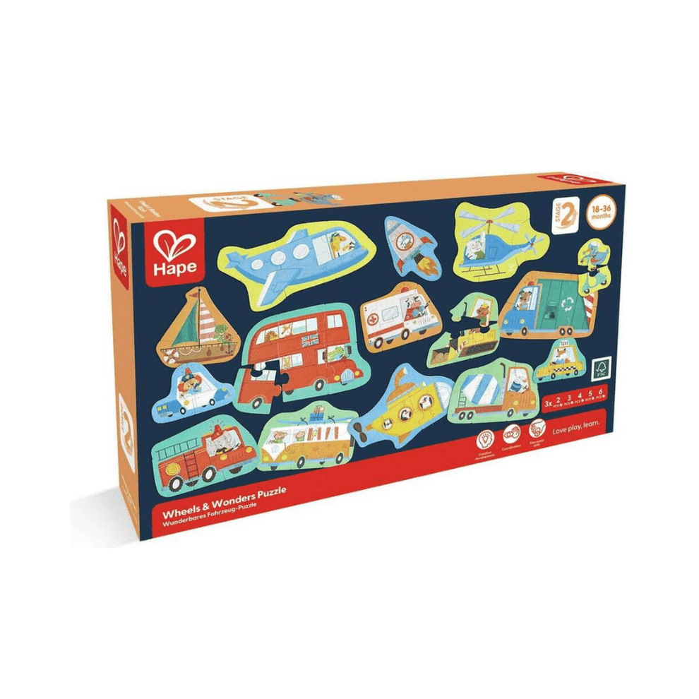 Hape Wheels & Wonder Puzzle | Hape – The Toy Store
