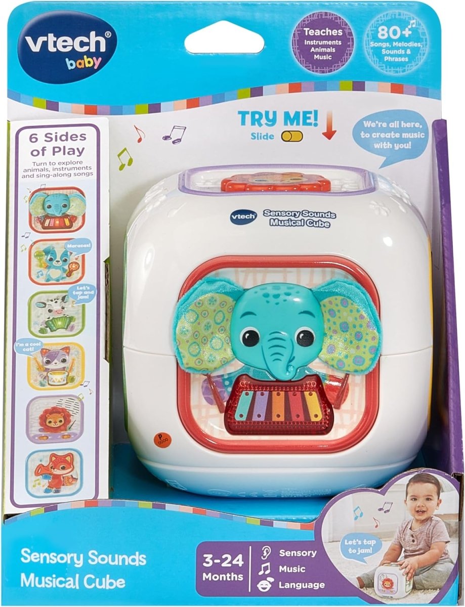 Baby Sensory Sounds Musical Cube | VTech – The Toy Store