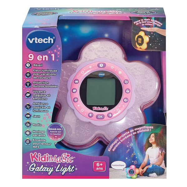 KidiMagic Galaxy Light Aurora Projector Alarm Clock | VTech – The Toy Store